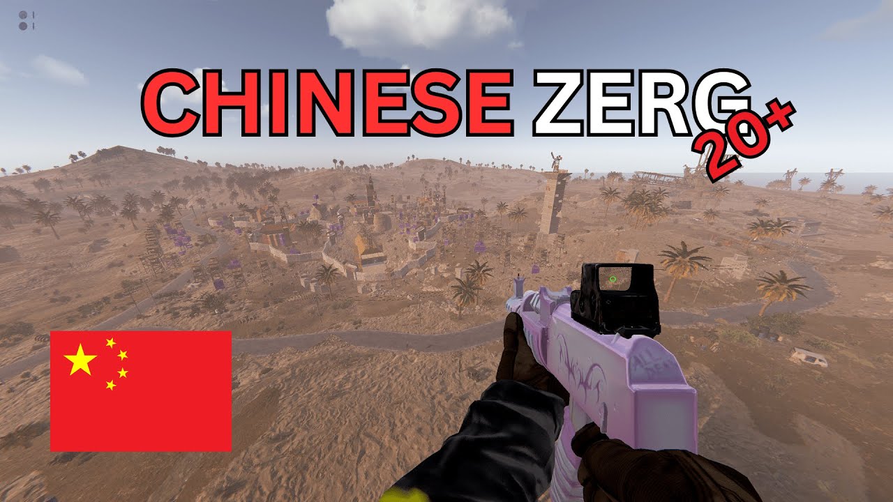 Messing with a 20+ MAN Chinese Zerg in Rust.. - YouTube