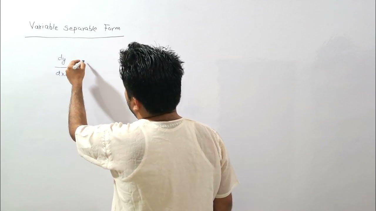 Differential Equations Variabe Separable Form Class 12 Youtube