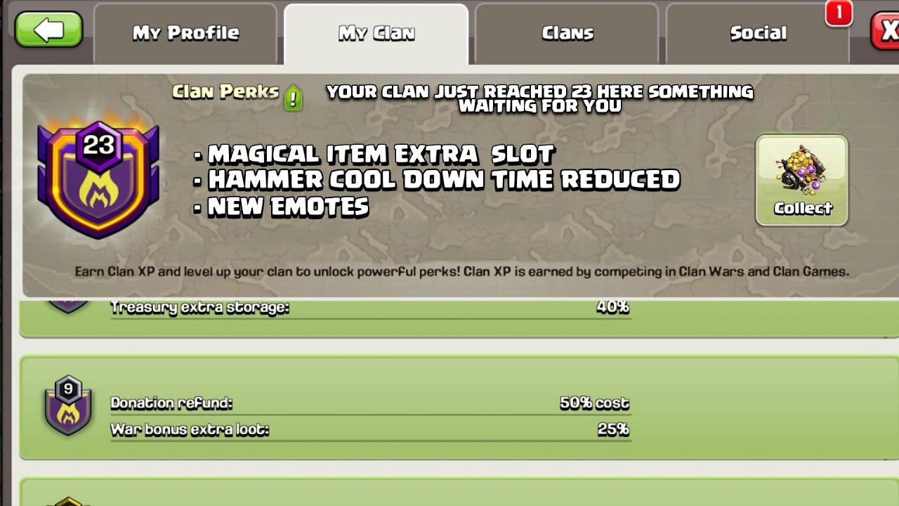 New Update! New Clan Perks Things Which We Need In Clash of Clans - YouTube