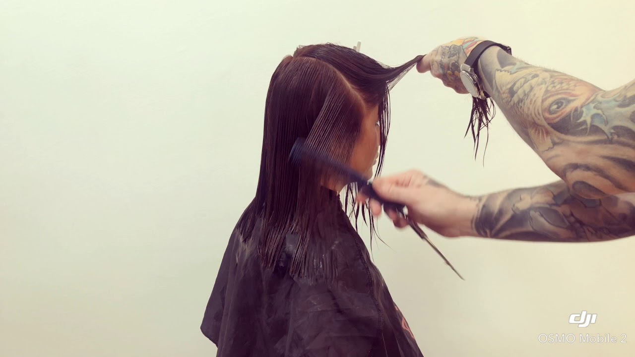 ONE LENGTH HAIRCUT TUTORIAL TECHNIQUES BY HCA - YouTube