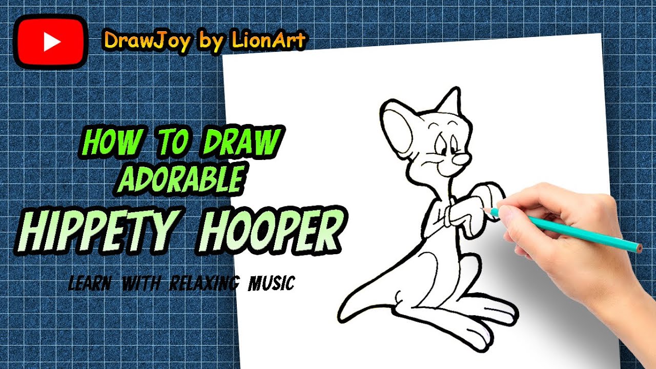 How to Draw an Adorable Hippety Hooper: Learn with Relaxing Music - YouTube