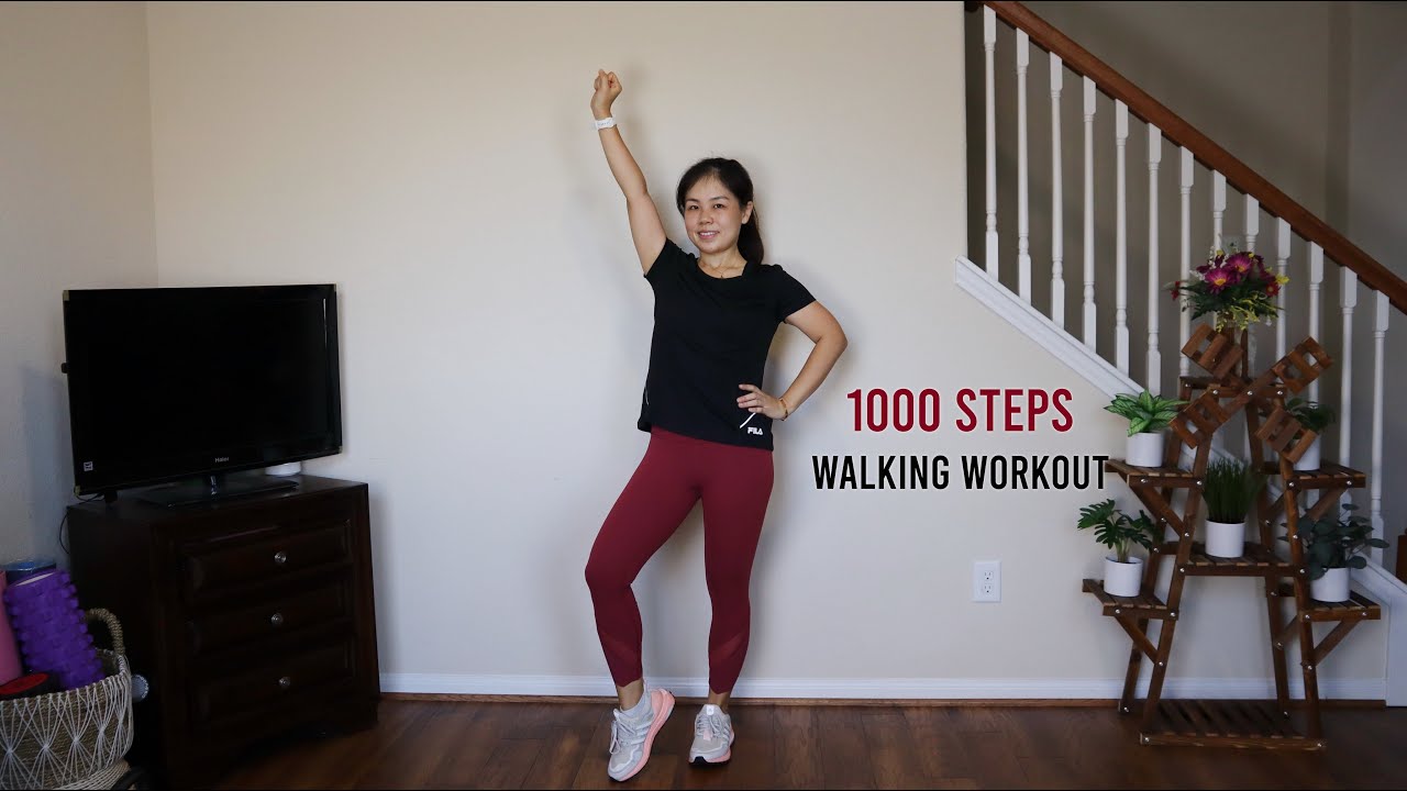 1K Walking Workout, Energy Booster!｜一千步，活力有氧燃脂走｜居家健身 At Home Workout ...