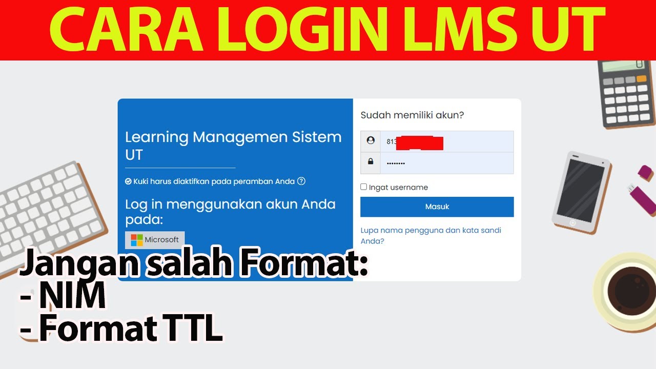 Solusi Gagal Login LMS UT | Learning Managemen Sistem (LMS) Universitas ...