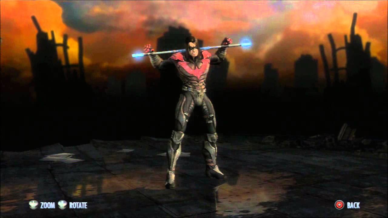 Injustice Gods Among Us Nightwing Regime Skin Character Model - YouTube