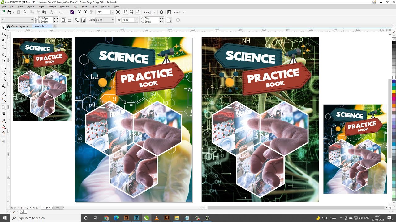 Creative Book Cover Design | Science Book Cover Design in CorelDraw ...