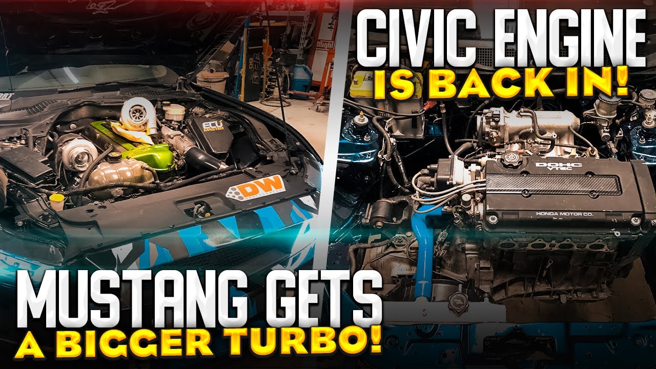 BIGGER TURBO For The 2JZ Mustang! Ek Hatch Going Back Together! - YouTube