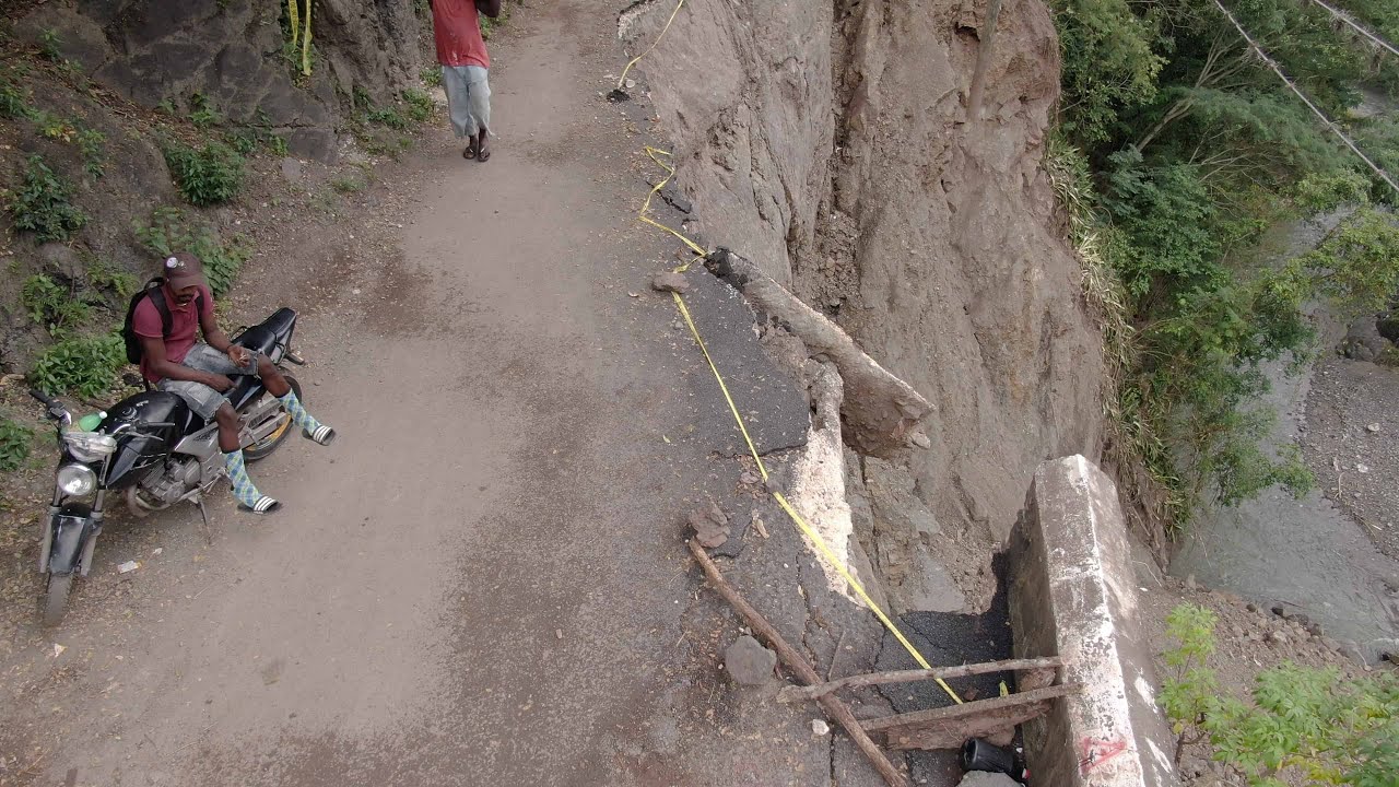 Gordon Town Landside, Jamaica - Drone Overview - YouTube