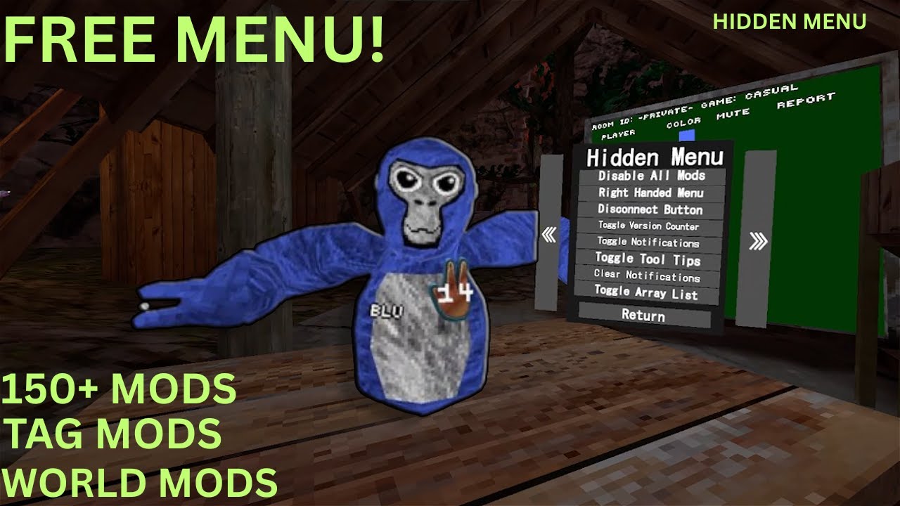 INSANE GORILLA TAG MOD MENU FREE! TAG ALL MODS | UNDETECTED | SPAM MODS ...