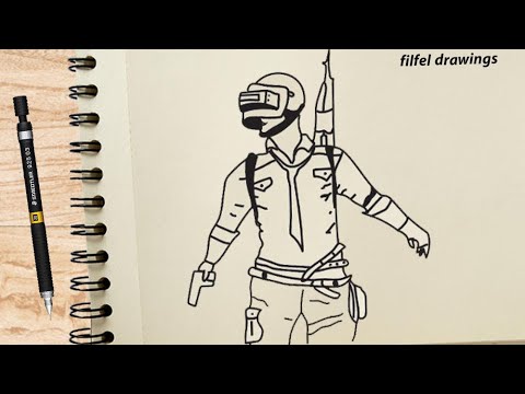 easy drawing | Pencil drawing | draw pubg | how to draw pubg | drawing ...