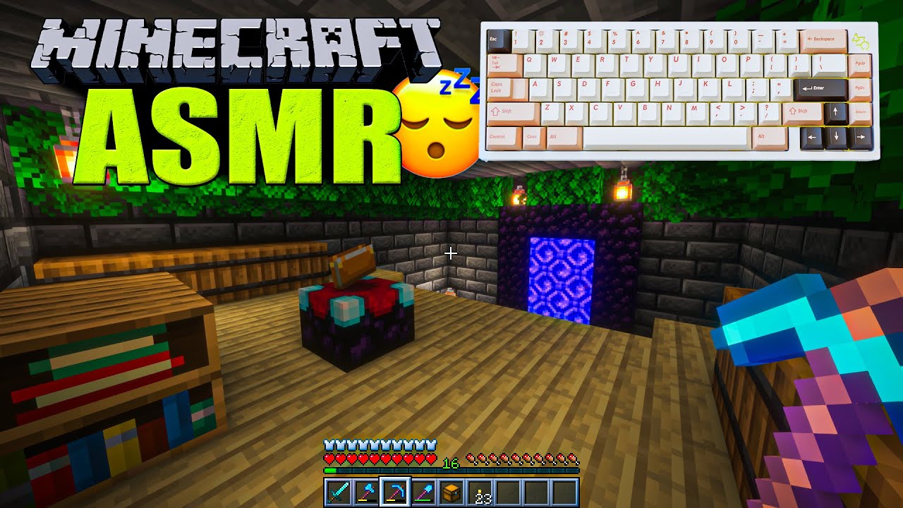 Minecraft Building ASMR 🍃 Keyboard Sounds 💤 No talking - YouTube