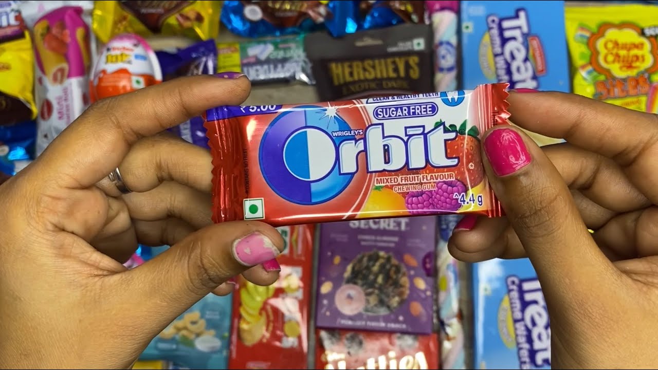 Unboxing orbit strawberry 🍓 candies 🍭 gum🤩🍎😍🍭🍭🍫 - YouTube