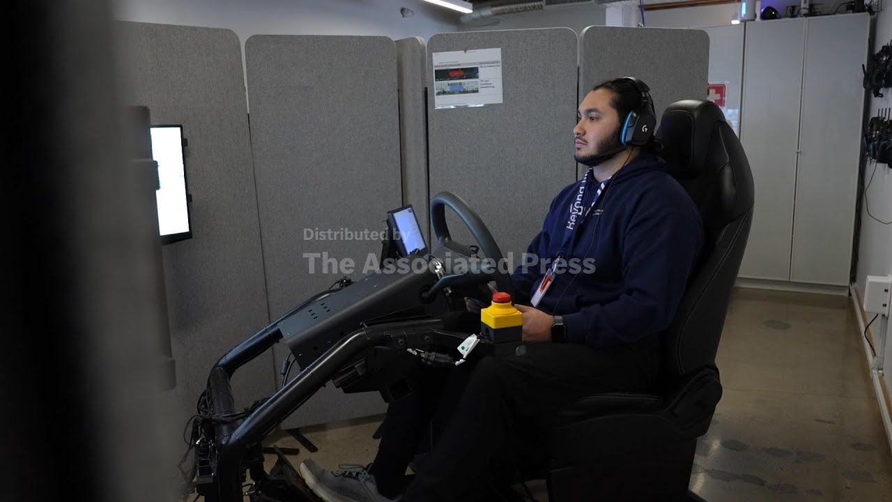 Teledriving tech enters the fast lane at CES - YouTube