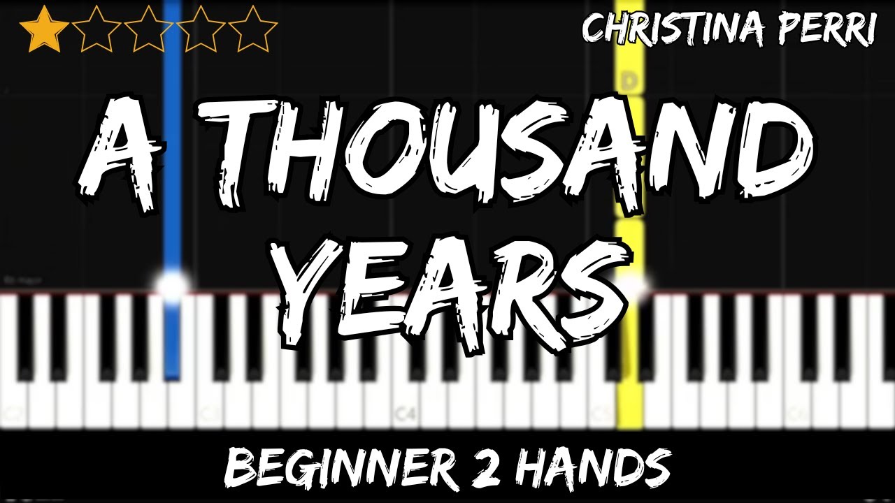 Christina Perri - A Thousand Years - Easy Beginner Piano Tutorial - For ...