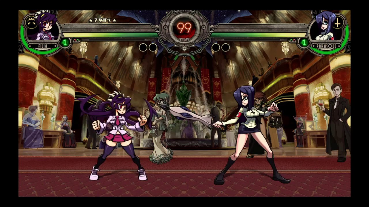 Skullgirls 2nd Encore - Filia VS Parasoul - YouTube