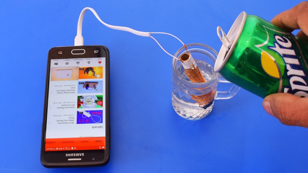 Charge Mobile with Coca Cola - YouTube