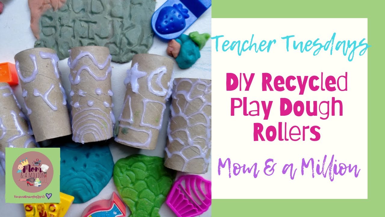 DIY Recycled Play Dough Rollers - Mom & a Million - YouTube