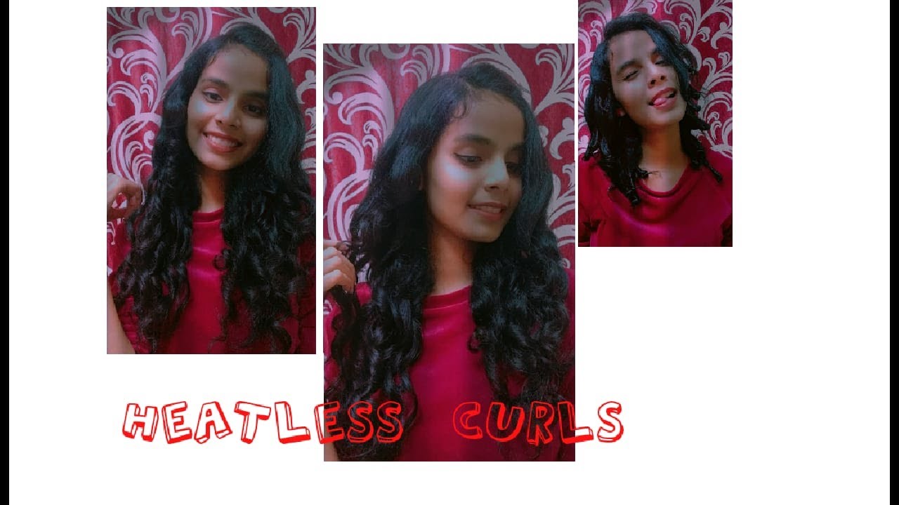 Heatless Curls Overnight||Cocoon Curls|| - YouTube