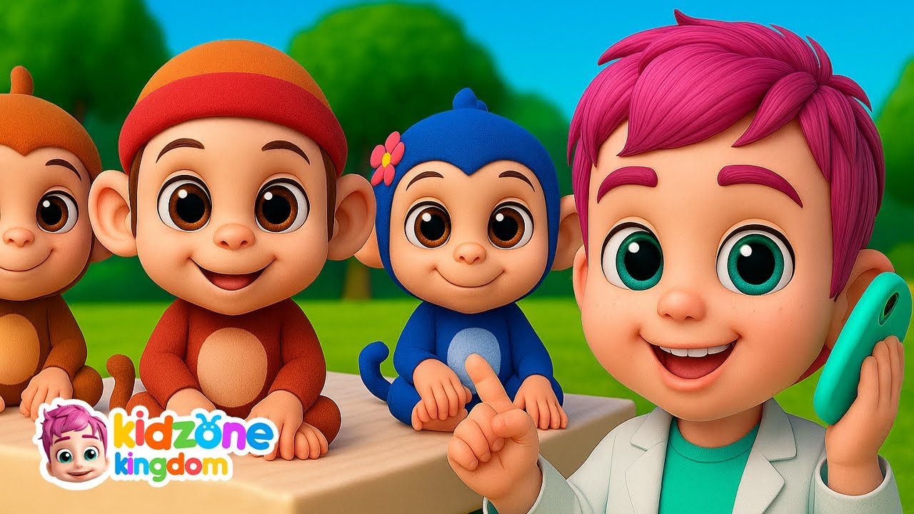 Five Little Monkeys + More Nursery Rhymes & Kids Songs | KidZone ...