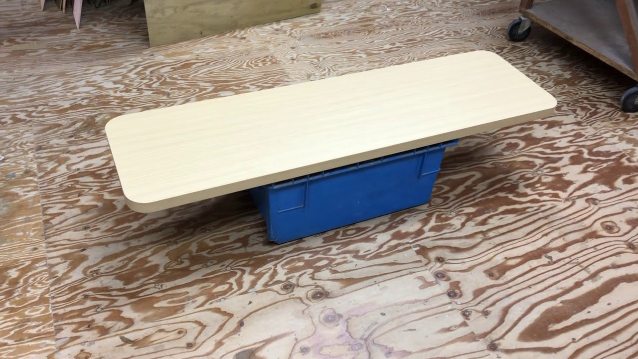 デスクの天板筆記用アイカメラミン化粧板JC-568Kで特注製作 - YouTube