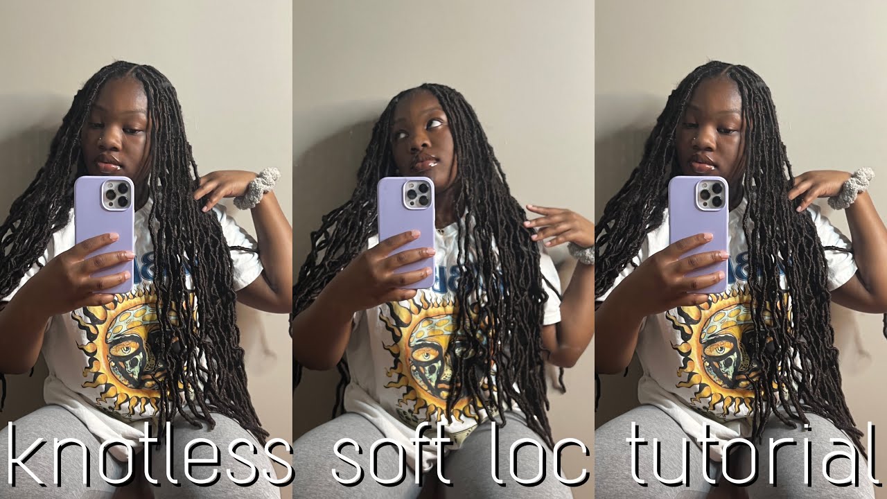 doing soft locs on myself (knotless method) *detailed tutorial ...