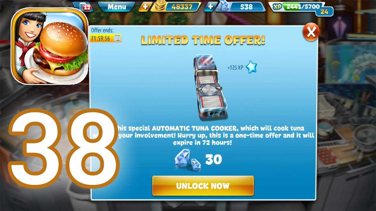 Cooking Fever - Gameplay Walkthrough Part 38 - Gourmet Restaurant Level ...