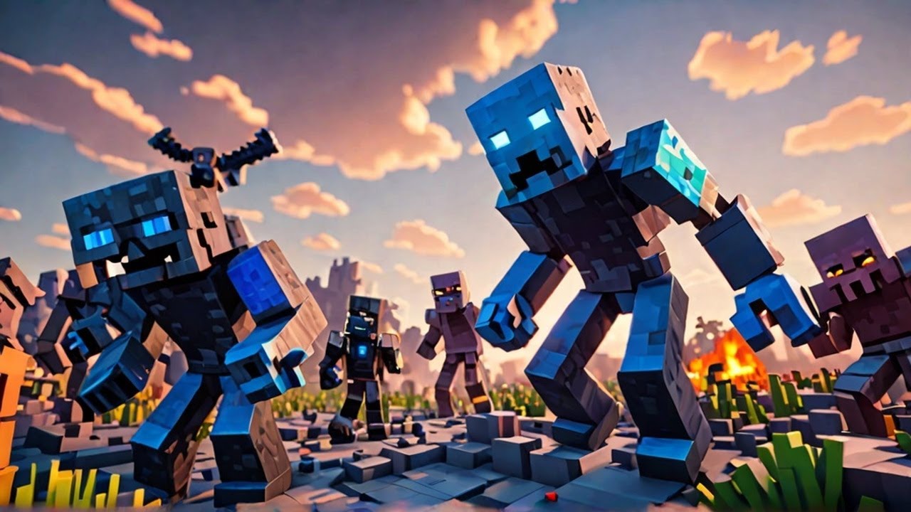 WITHER Takes On 50 ZOMBIES in Minecraft @minecraft - YouTube