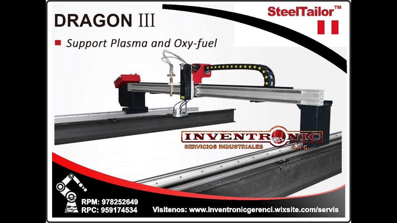 DRAGON III DE STEELTAILOR. CORTE CNC EN PLASMA & OXICORTE - YouTube