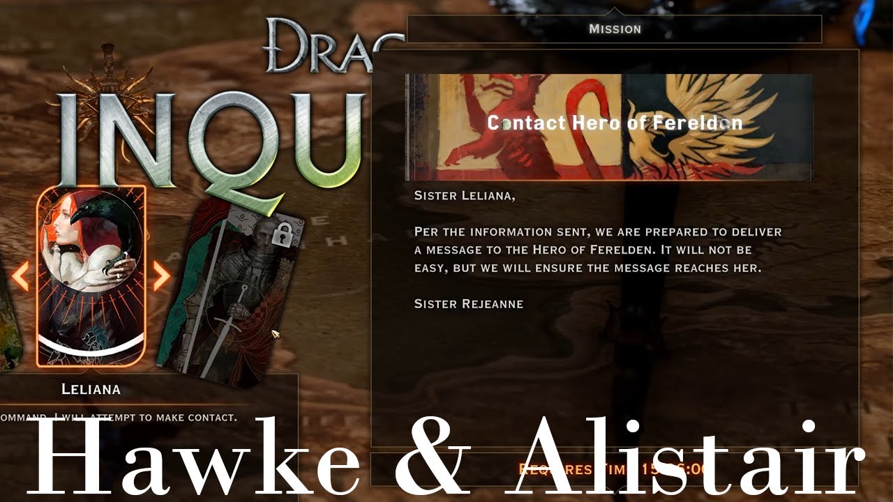 Dragon Age: Inquisition - FEMALE HAWKE & WARDEN ALISTAIR (Part 4) - YouTube
