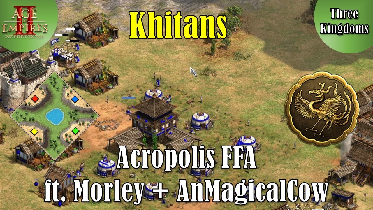 A Free For All with the Khitans on Acropolis | Age of Empires II: DE ...