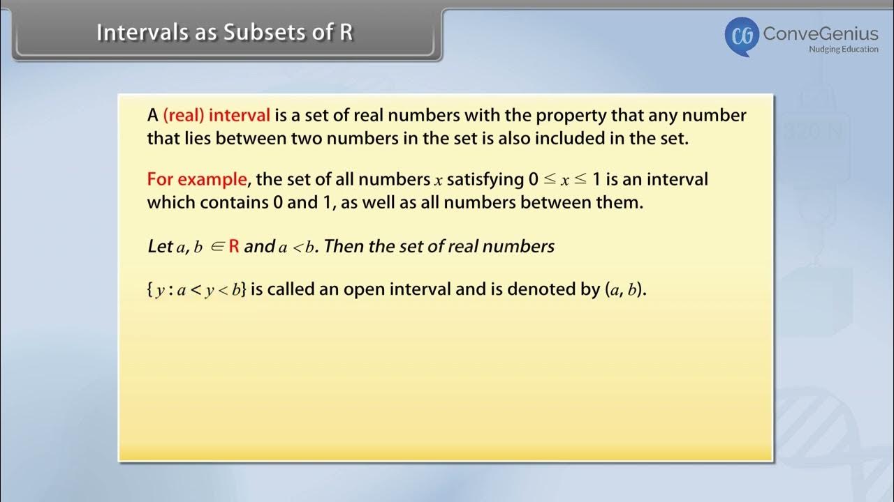 Intervals as Subsets of R - YouTube