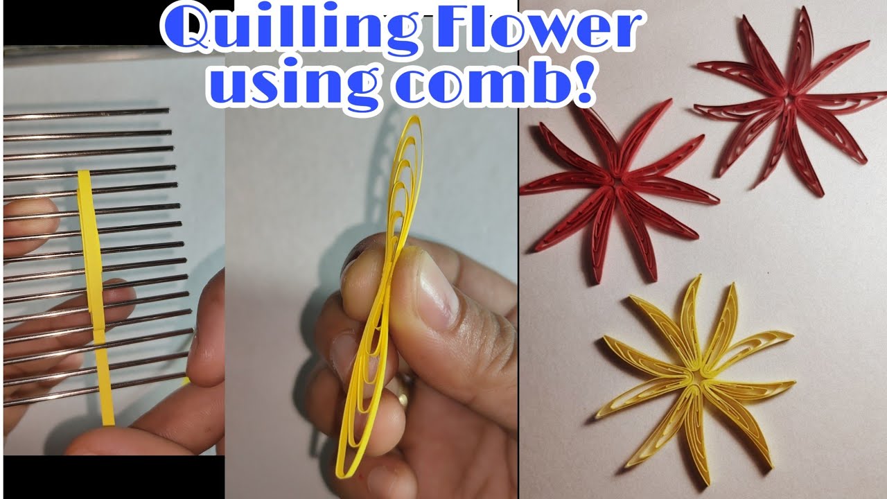 Paper Quilling using comb part 4 - YouTube