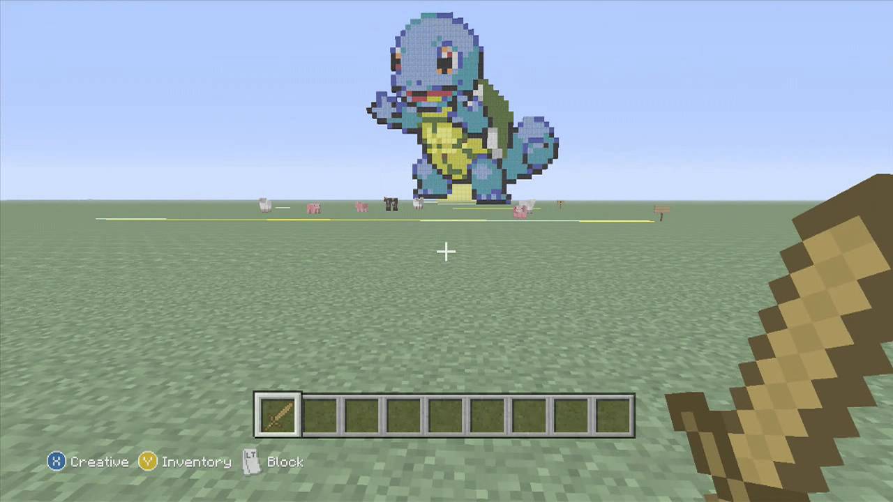 Squirtle in Minecraft xbox 360 edition - YouTube
