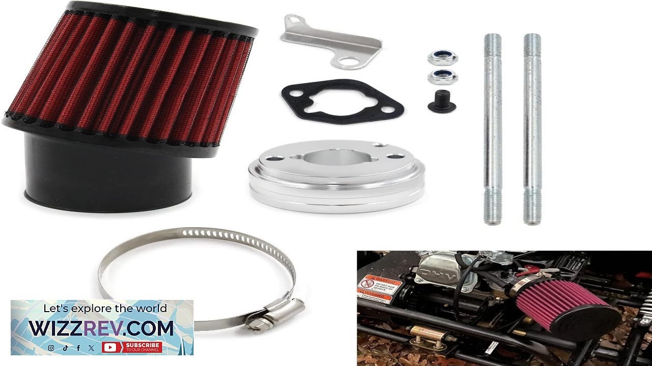 MSCRP High Performance Air Filter Intake Kit for Go-Karts & Mini Bikes ...