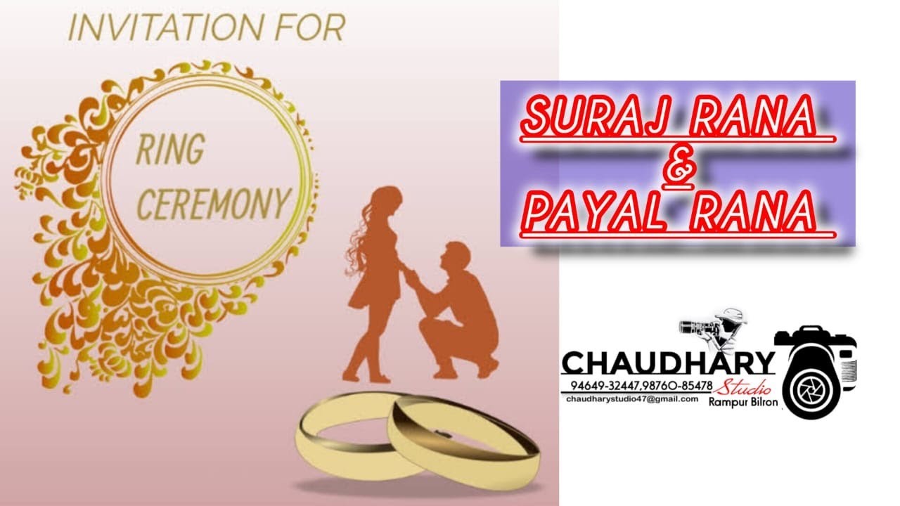 RING CEREMONY SURAJ RANA & PAYAL RANA CHAUDHARY 94649-32447 98760-85478 ...