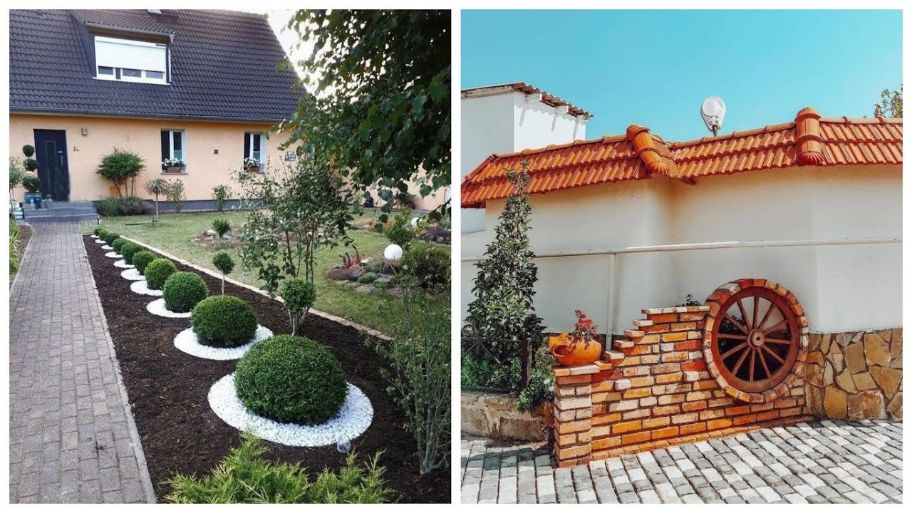 Landscape design in front of the house: front yard! 80 beautiful ideas ...