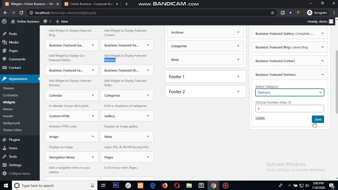 Online Business (Free/Pro) - How to add Featured Partners Widget? - YouTube