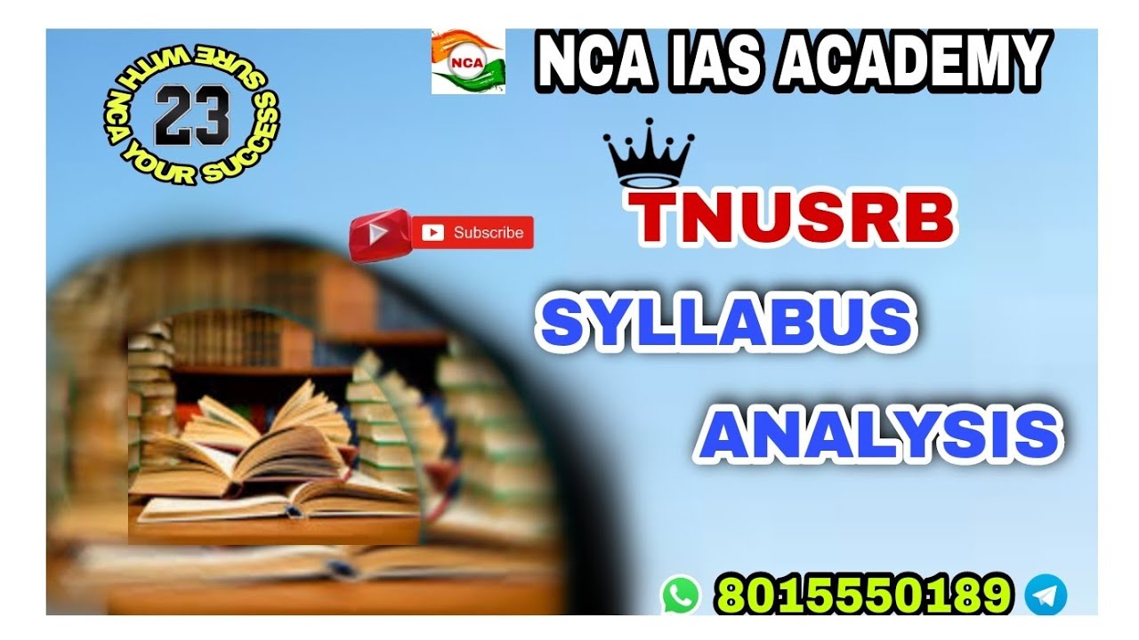 TNUSRB|SI DEPT/OPEN QUOTA EXAM|SYLLABUS ANALYSIS|Study method|#Key ...