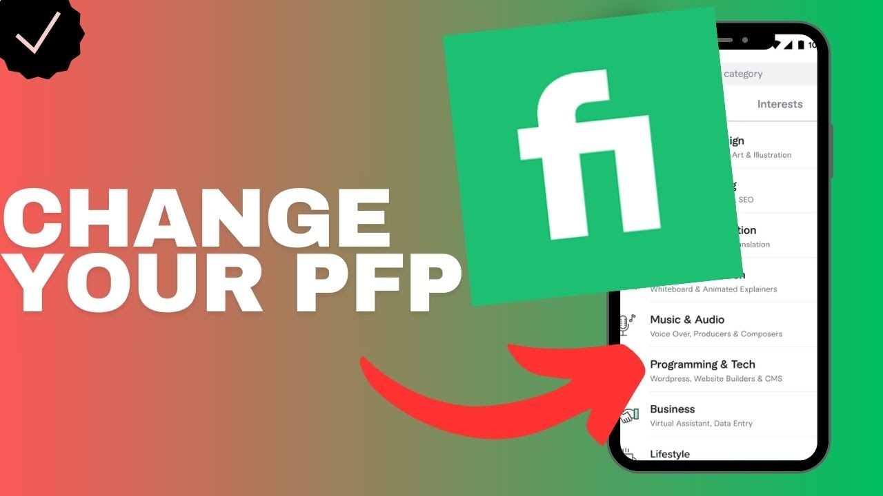 How to change your profile picture in the Fiverr app? - YouTube