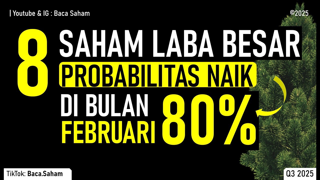 8 Saham Laba Besar Probabilitas Naik 80% di Bulan Februari - YouTube