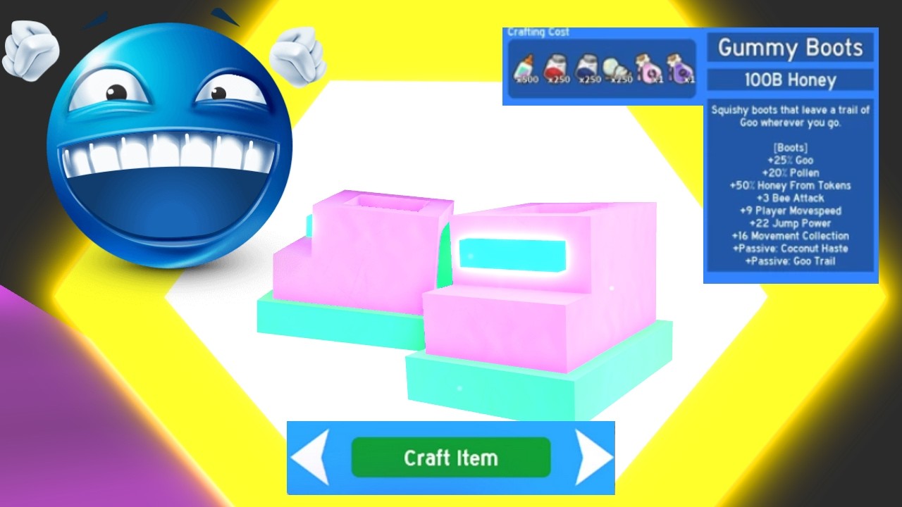 I Finally Got The Gummy Boots And Went Broke.. Bee Swarm Simulator ...