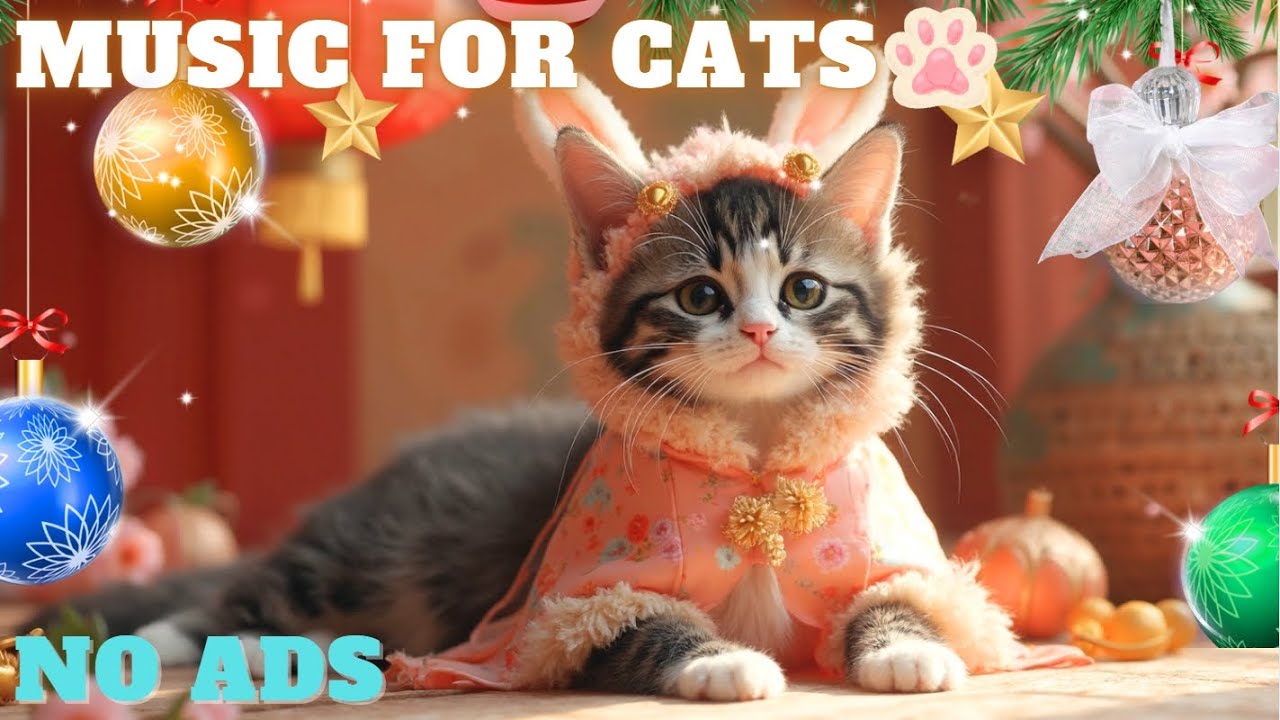 Magical Christmas Music for Cats 🎄😺 Calm, Relax Your Cat ♥ Lullaby ...