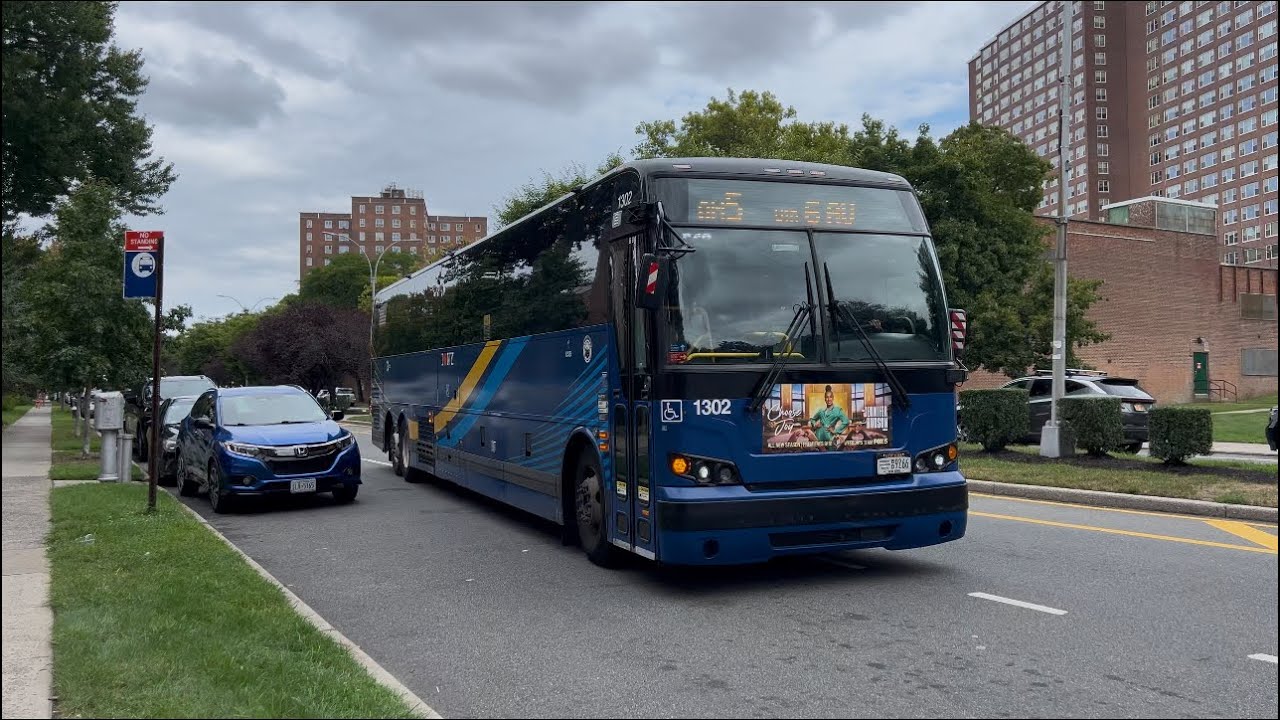 MTA Bus Company 2020-22 Prevost X3-45 Commuter 1302 on Route QM5 ...