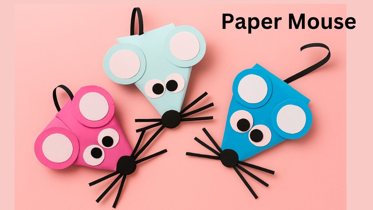 DIY paper crafts | Paper MOUSE - YouTube