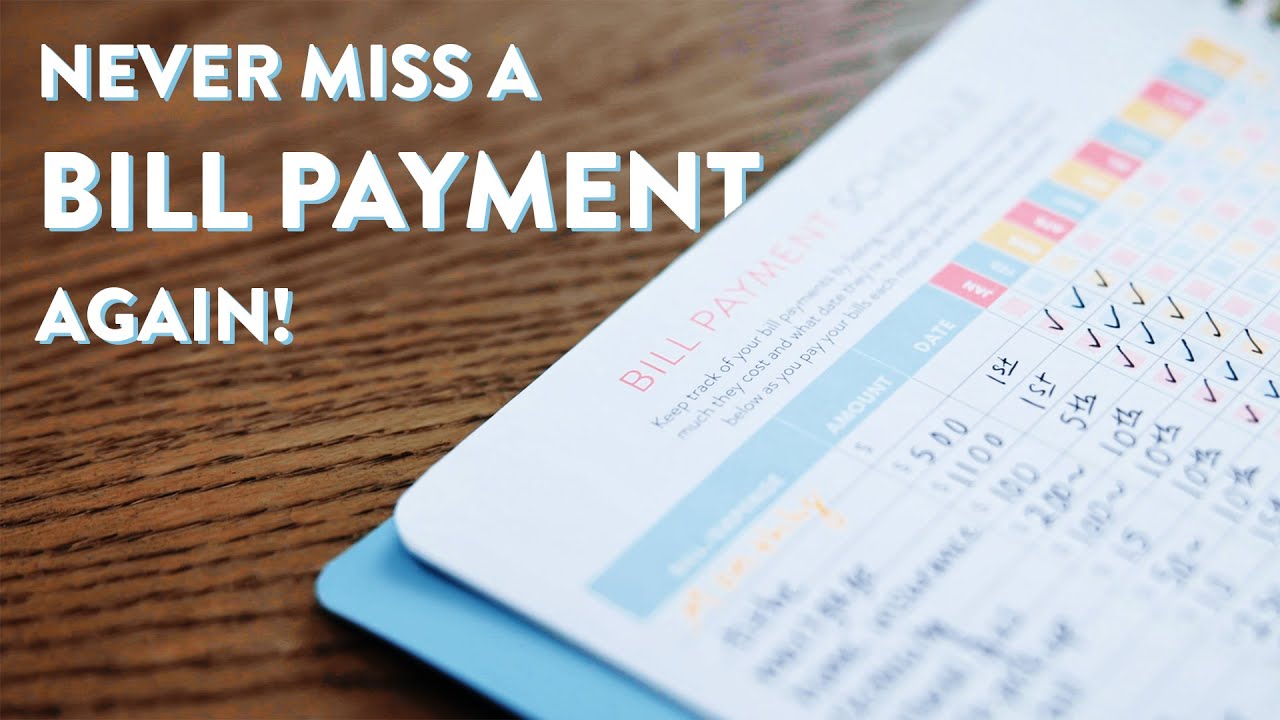 Get Organized with this Bill Payment Schedule - YouTube