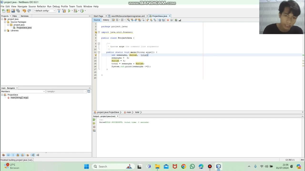 tugas algoritma vidio ke 9 " operator relasional (perbandingan) " - YouTube