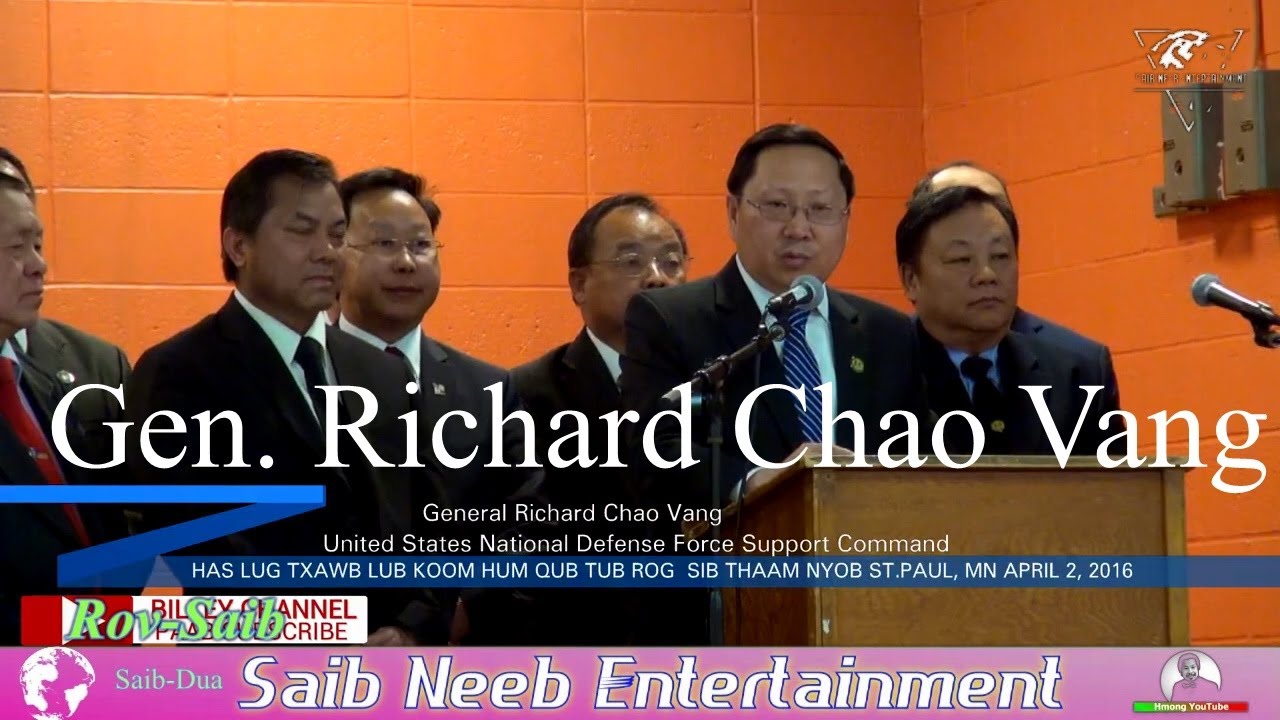 Gen. Richard Chao Vang Hais Lub Txhawb Rau Tsoom Hmoob 04/02/2016 - YouTube