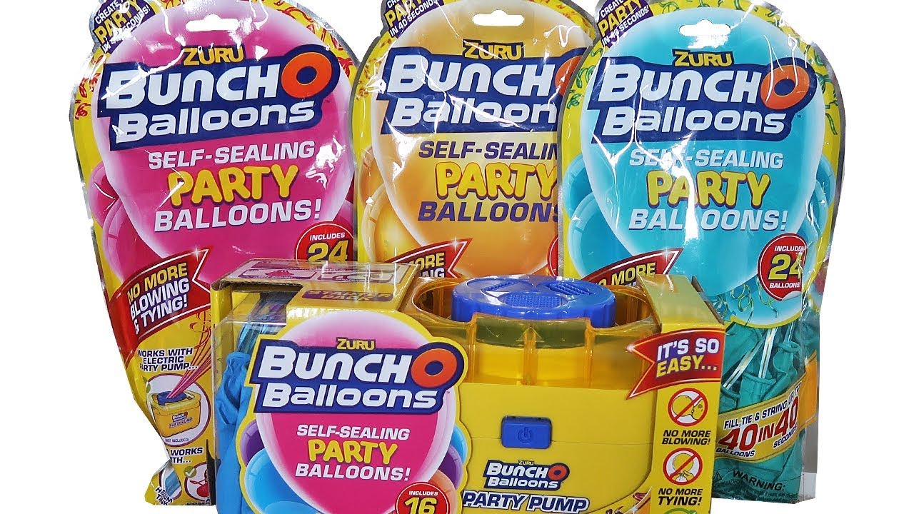 Zuru Buncho Balloons Self Sealing Party Balloons Unboxing Review - YouTube