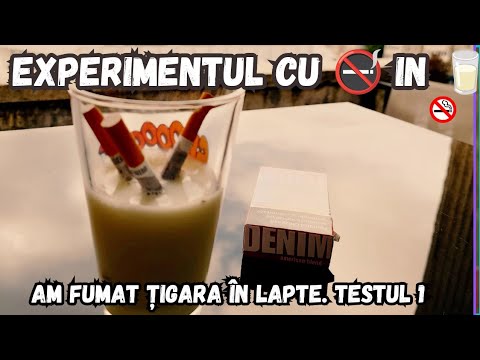 EXPERIMENTUL CU TIGARA IN LAPTE. AM BAGAT TIGARA SI AM FUMAT-O PANA LA ...