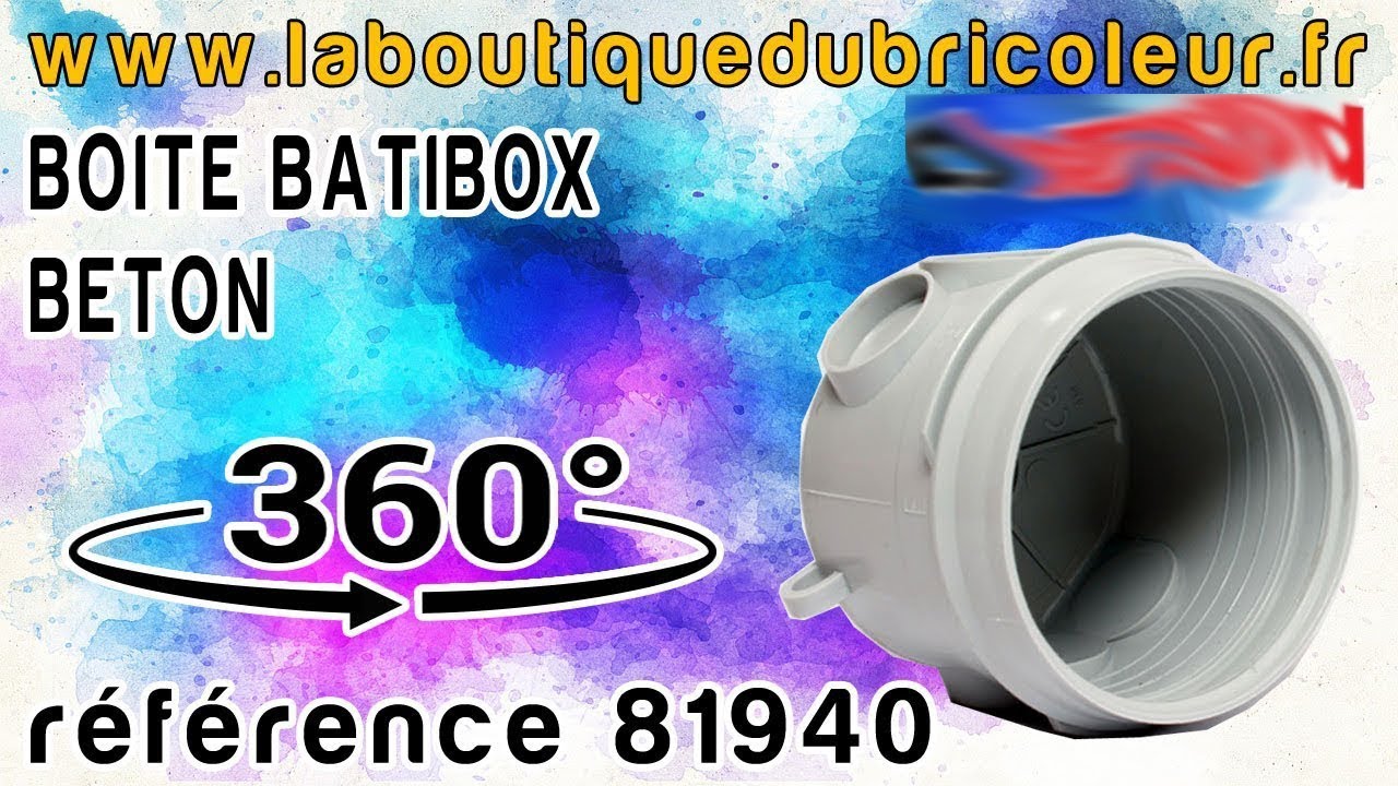 BOÎTE SIMPLE BATIBOX - BÉTON - 1 POSTE - profondeur 58mm ref 81940 ...