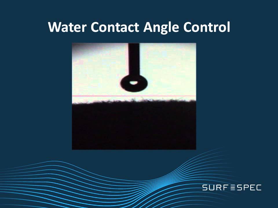 Surf-Spec Water Contact Angle Control Demonstration - YouTube